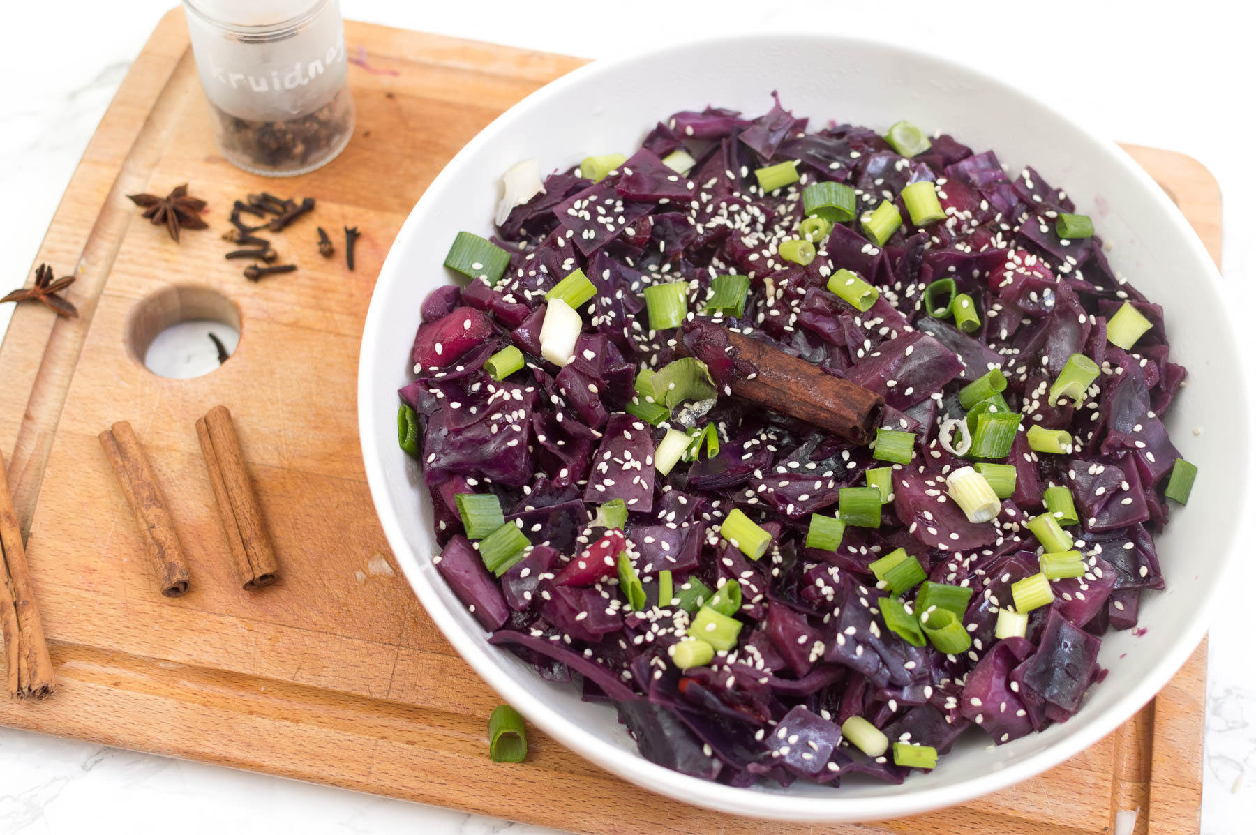 Gestoofde rode kool - De Wereld op je Bord